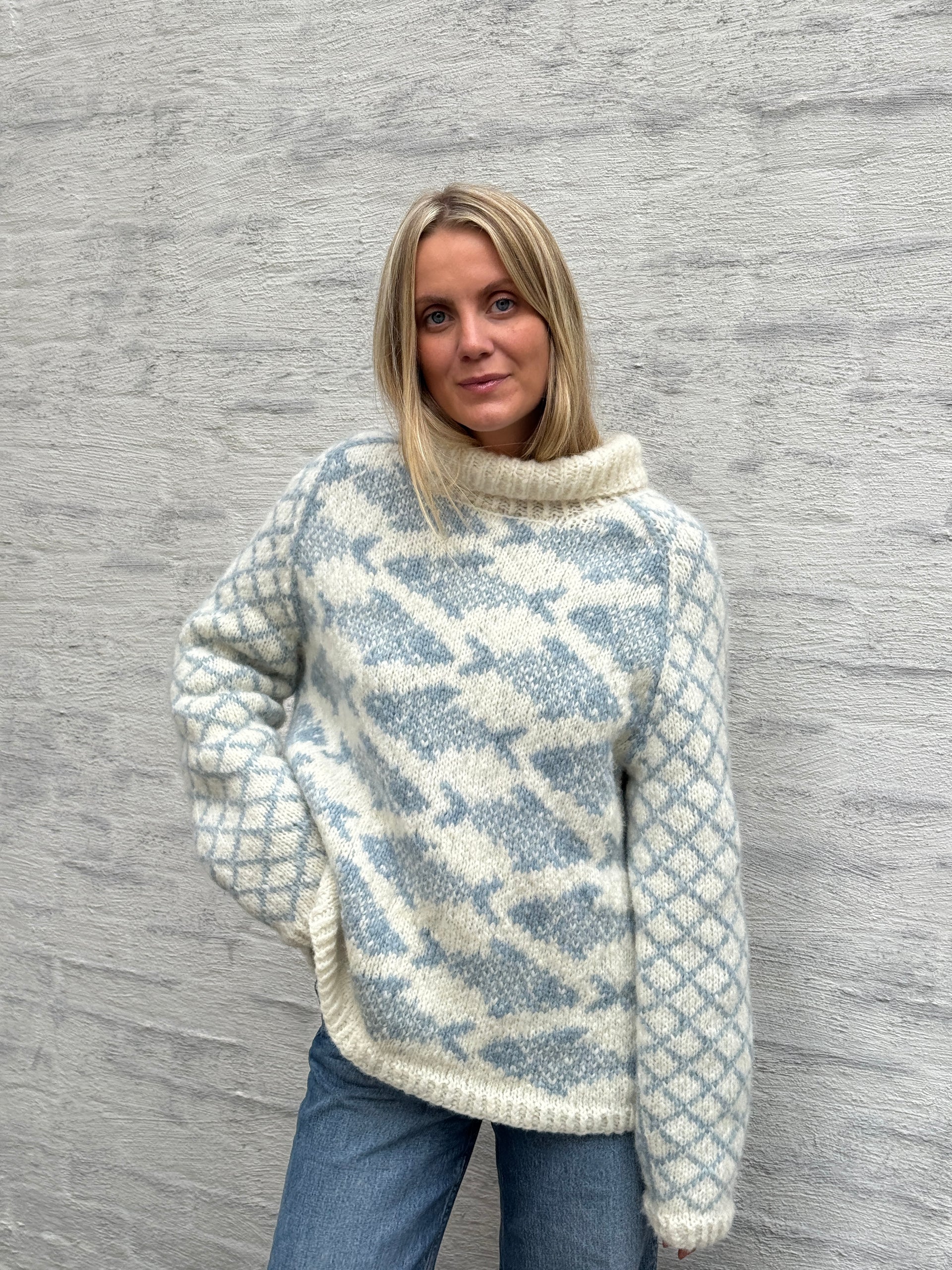 Fisherman's Sweater | White & Ocean - Skappel Oslo