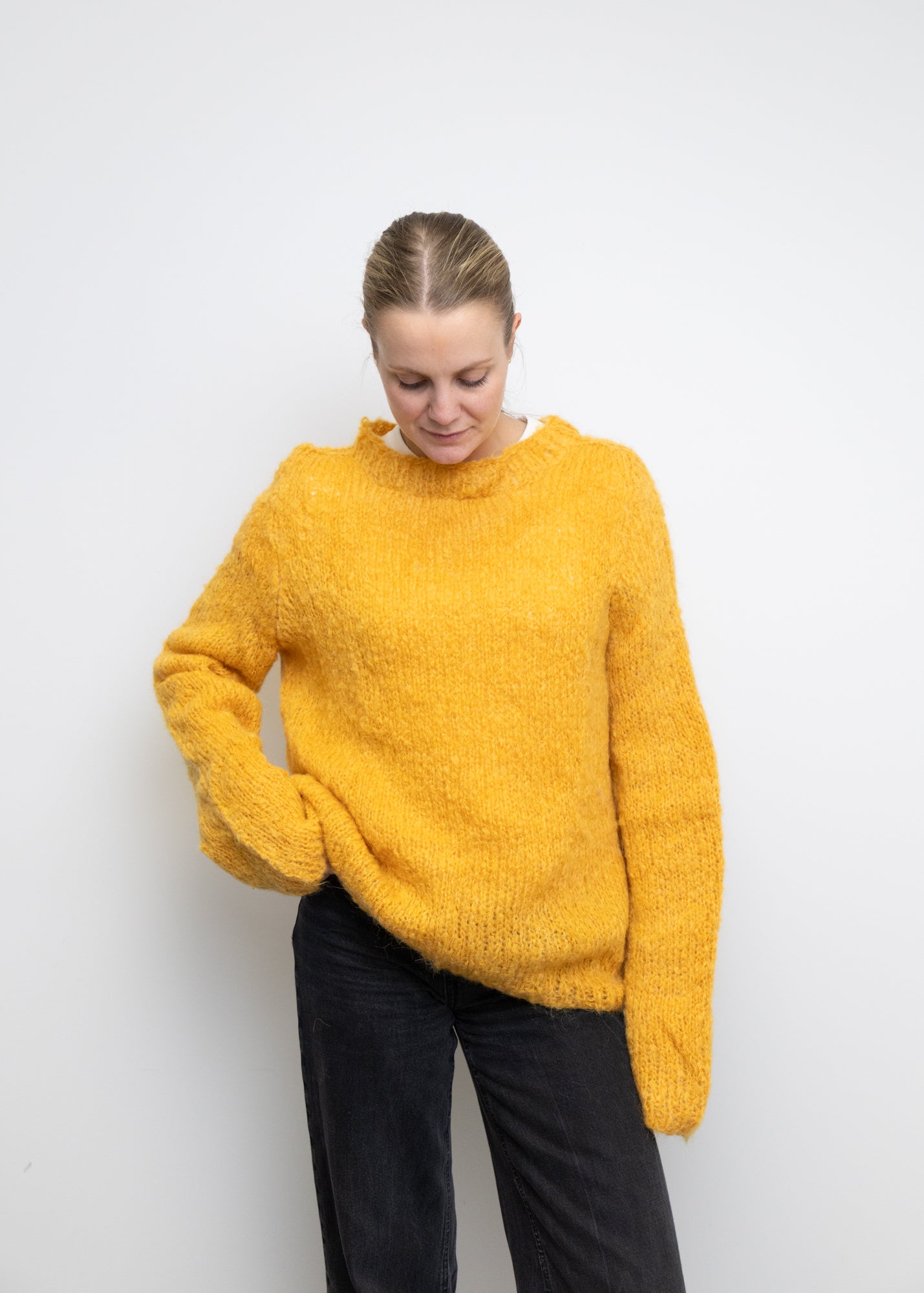 Chic Mohair Mustard Sweater| HAND KNITTED SWEATER - Skappel Oslo