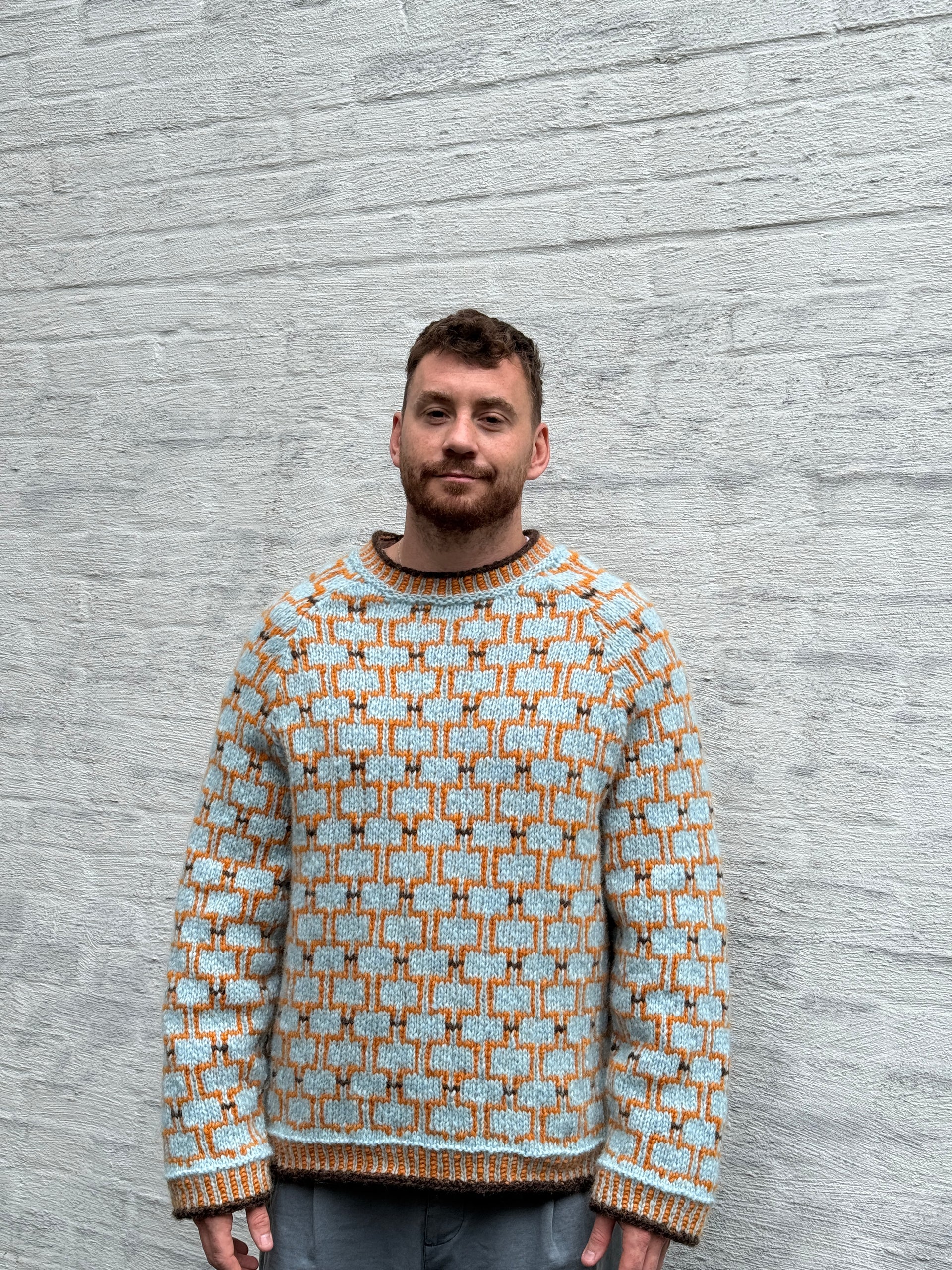 Varde Crewneck | Mint & Saffron - Skappel Oslo